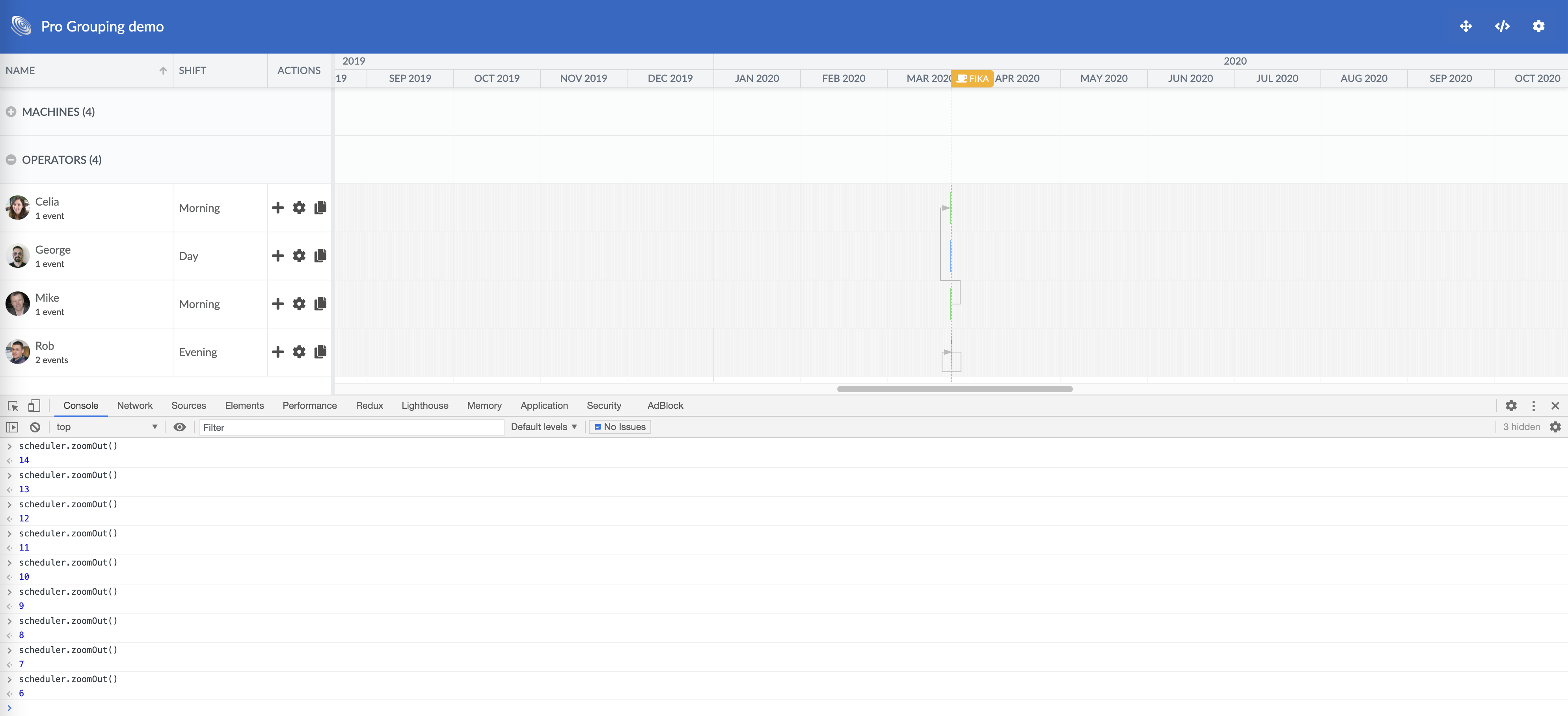 resourceNonWorkingTime elements are misrendered when many intervals are shown when ...