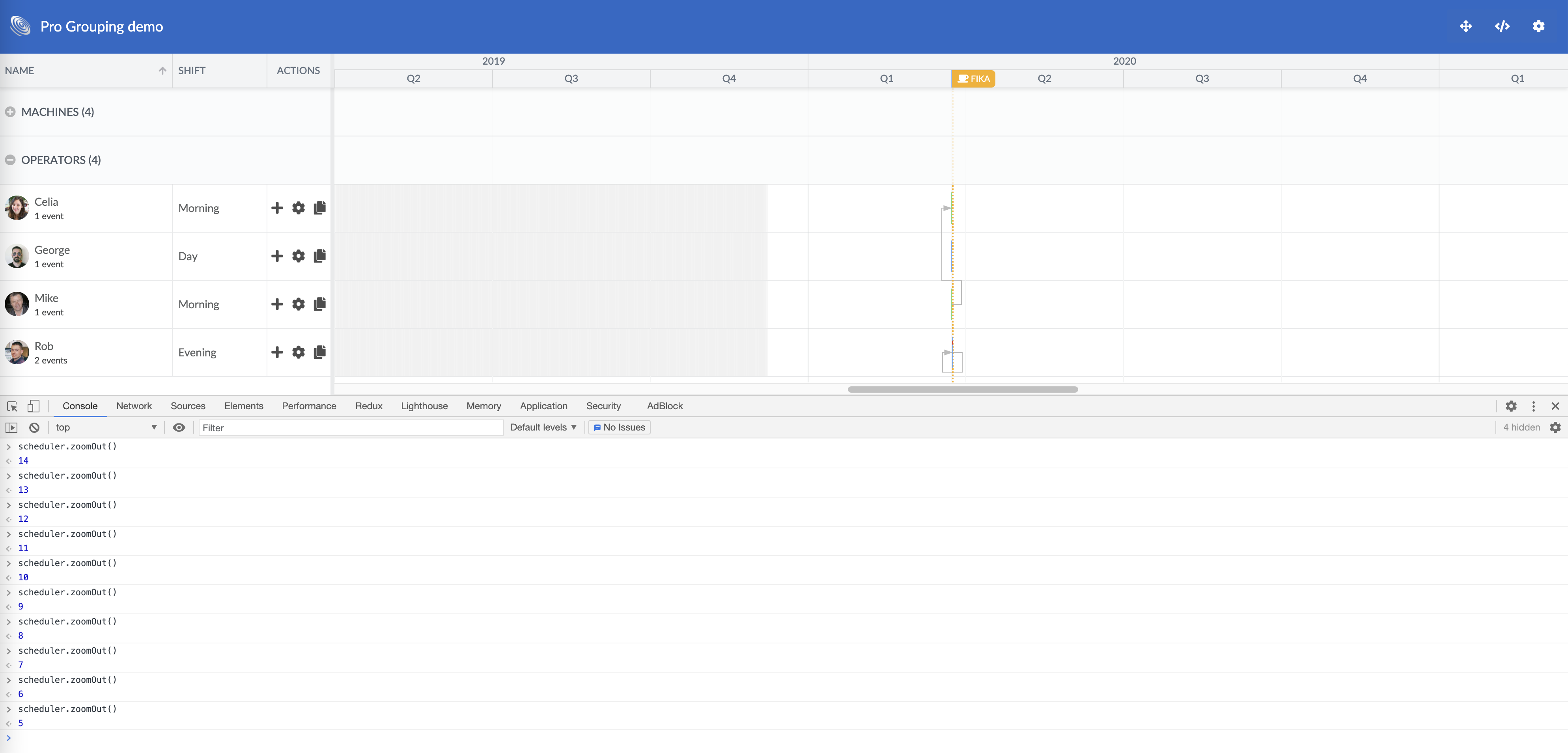 resourceNonWorkingTime elements are misrendered when many intervals are shown when ...