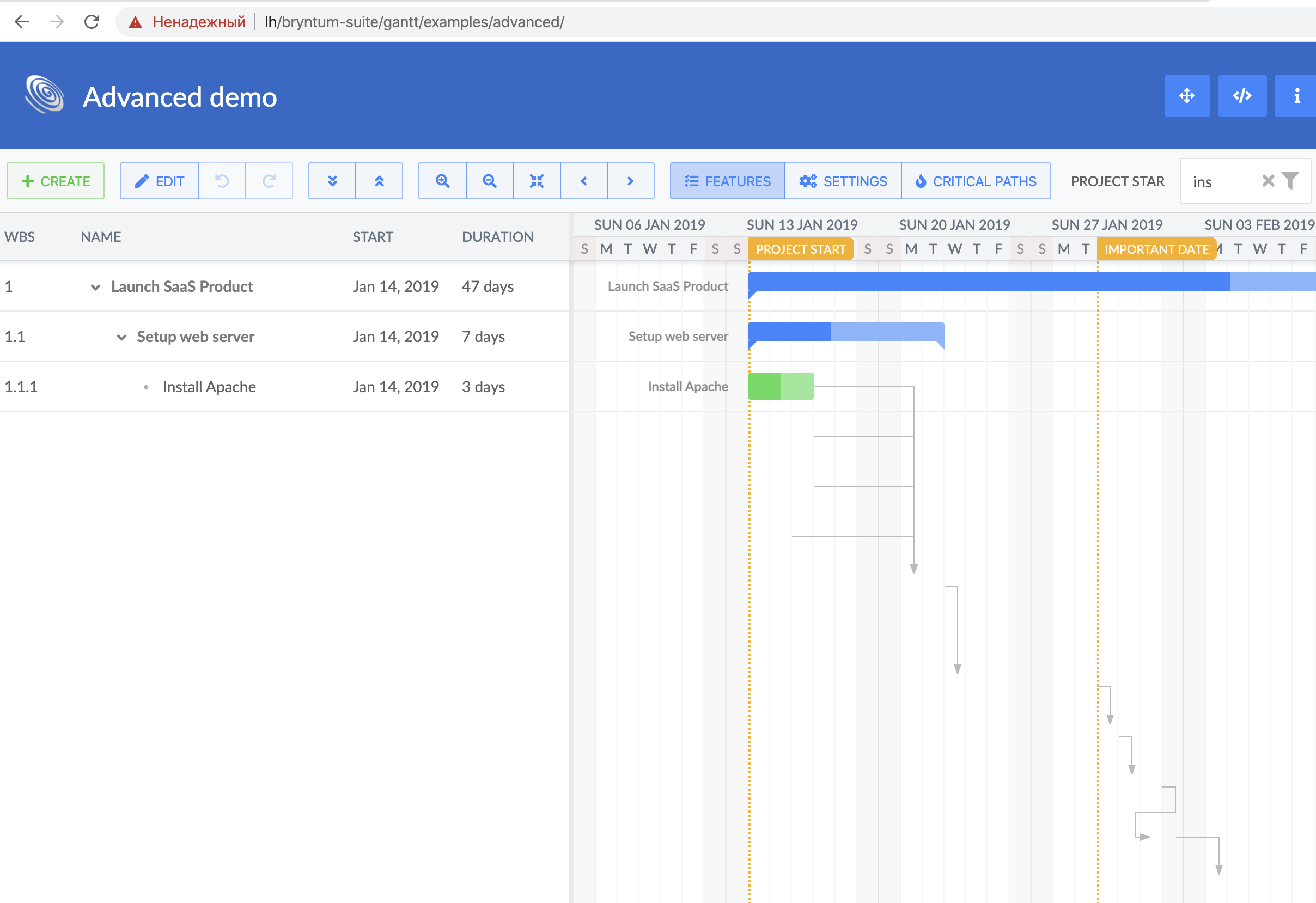 Dependencies are not refreshed after filtering with schedule region collapsed · Issue #464 ...