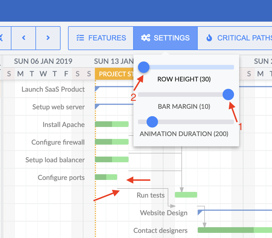 Changing rowHeight and barMargin breaks dependency rendering · Issue #1708 · bryntum/support ...