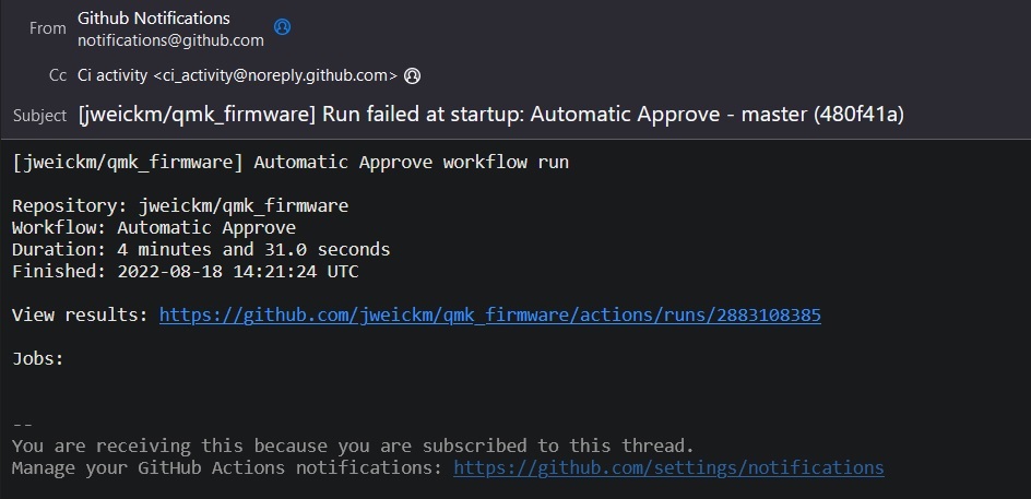 "Run failed at startup" Automatic Approve workflow run fails for pushes to private forks of qmk ...