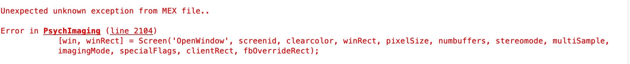 Psychimaging Error Message · Issue 604 · Psychtoolbox 3 Psychtoolbox 3 · Github