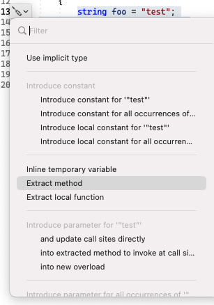 [LSP] Multiline extract method acts as if only single line selected · Issue #64934 · dotnet ...