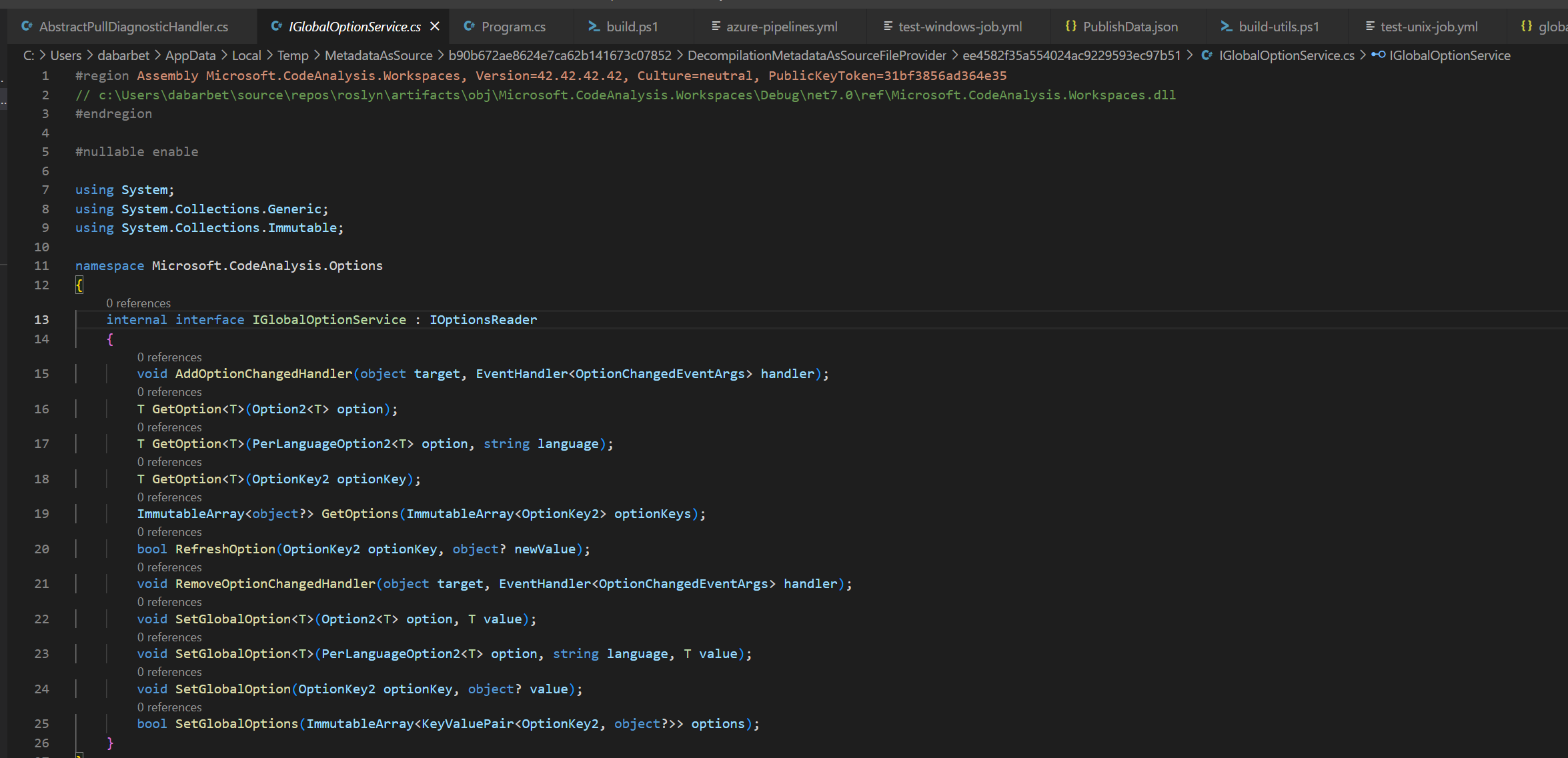 Go-to definition doesn't work anymore on project references · Issue #68472 · dotnet/roslyn · GitHub