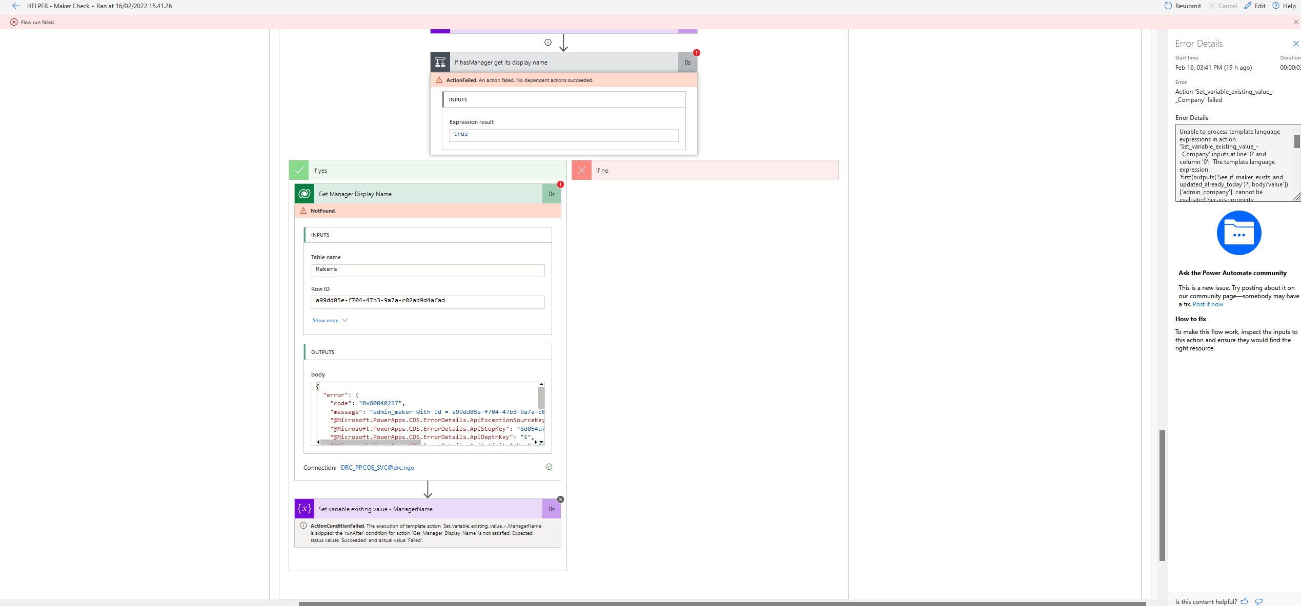 Admin | Sync Template v3 - Action 'Get_Maker' failed #1139 · Issue #2062 · microsoft/coe-starter ...