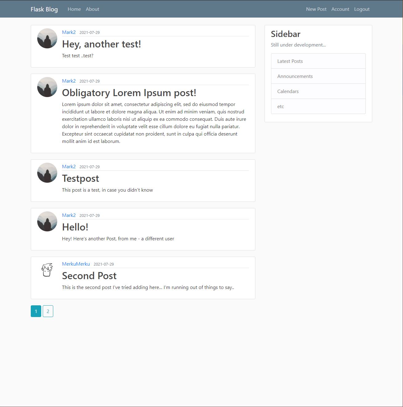 Github Markjamesdunbarblog Concept Project Simple Blog Application Exploring User
