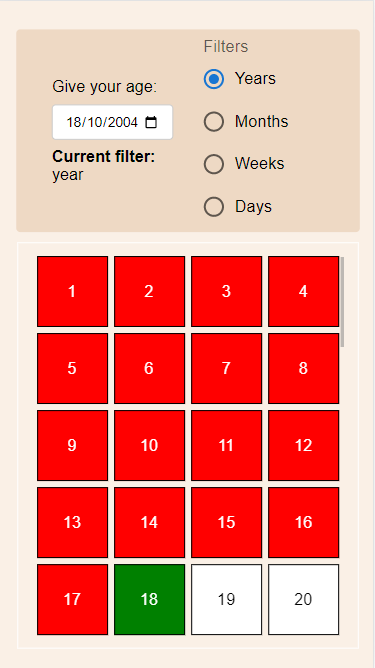 GitHub - AlexGill4rd/age-grid: Do you want to see how long you have ...