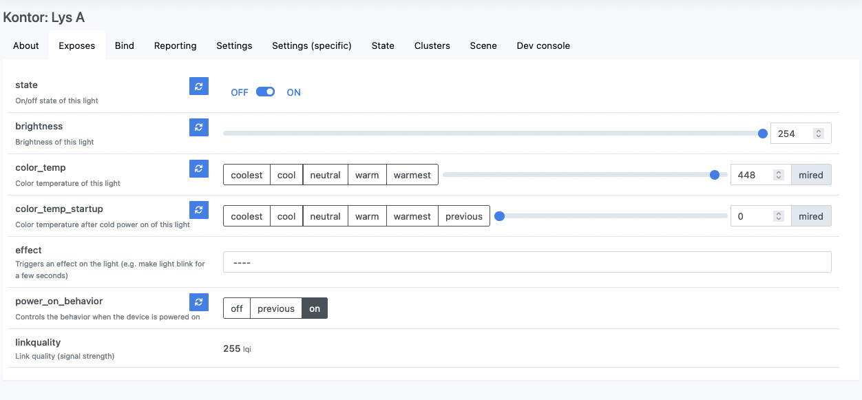 Missing exposed controls in HA for IKEA LED 2004G8 (806lm) · Issue #13521 · Koenkk/zigbee2mqtt ...