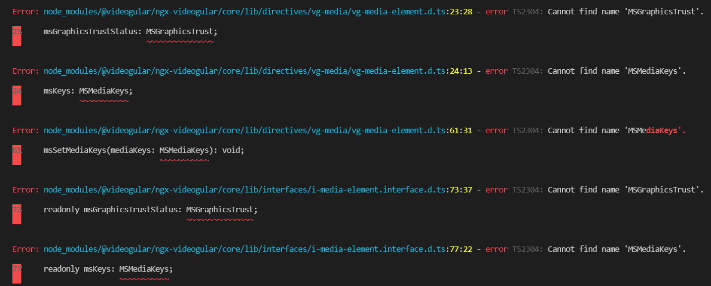 Not working with angular 13 · Issue #74 · videogular/ngx-videogular · GitHub