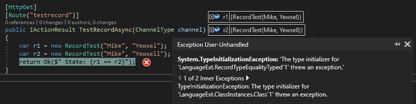 Typeinitializationexception The Type Initializer For Languageextclassinstancesclass`1 Threw