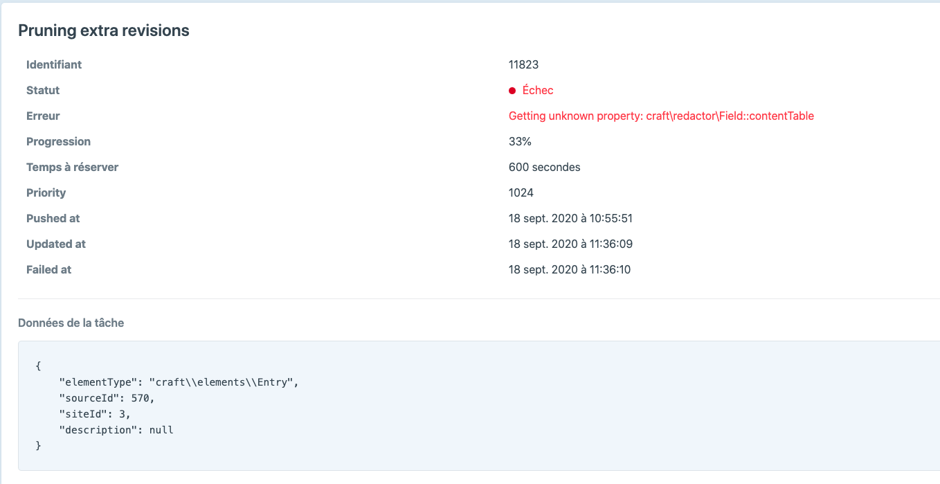 Fails at pruning extra revisions · Issue #6859 · craftcms/cms · GitHub