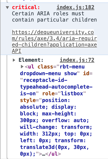 Aria Issues With Dropdown Menu · Issue 517 · Ericgioreact Bootstrap Typeahead · Github