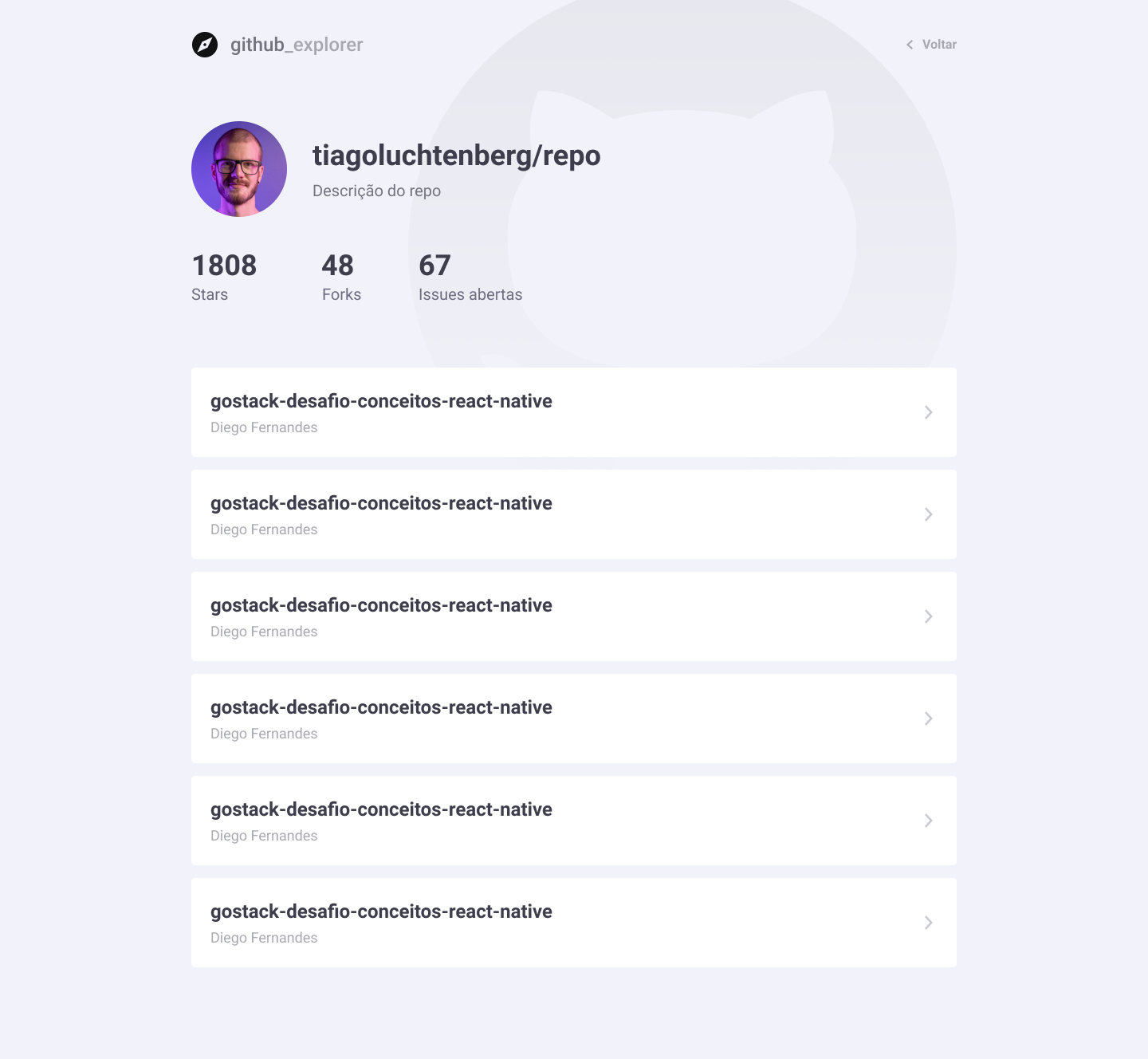 GitHub - nodMarcos/GithubExplorer: Simple page created to search for repositories using the ...