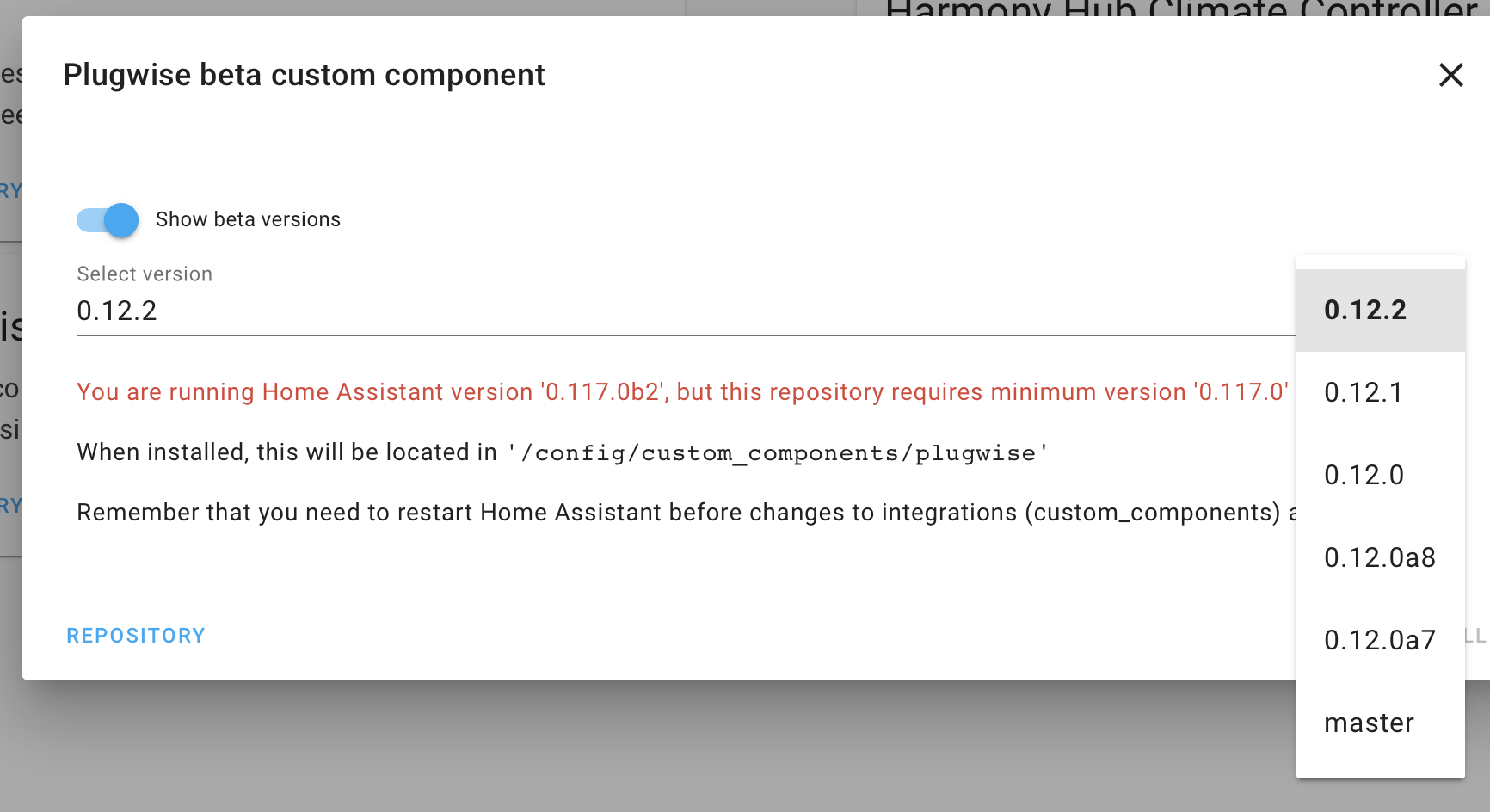 After update to 0.12.0 I get Setup failed for plugwise: Unable to import component: cannot ...