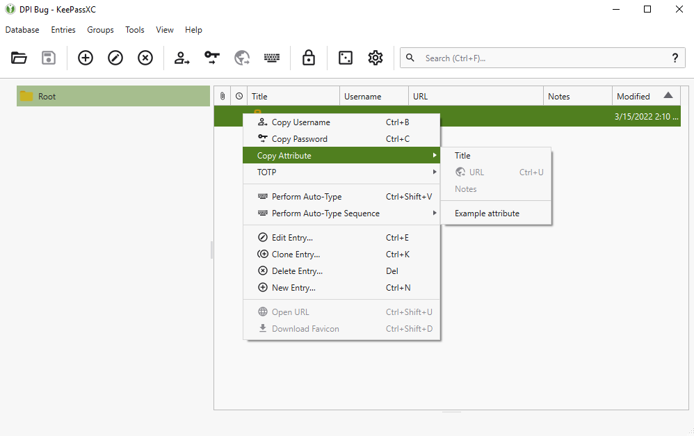On a setup with per-monitor DPI scaling, entry context menus become larger upon opening a second ...