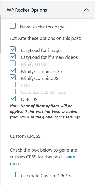 CPCSS for specific pages: UI & metabox (4/6) · Issue #2443 · wp-media/wp-rocket · GitHub
