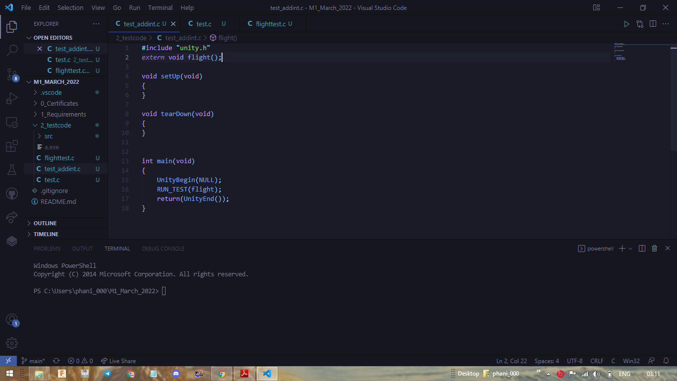 Need help in using "unity.h" header file · Issue #150 · Bharathgopal/M1 ...