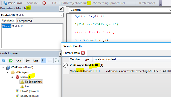 Unhandled Exception on Parse · Issue #3384 · rubberduck-vba/Rubberduck · GitHub
