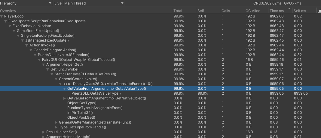 [Unity] 性能测试后发现的比较高的耗时操作 · Issue #926 · Tencent/puerts · GitHub
