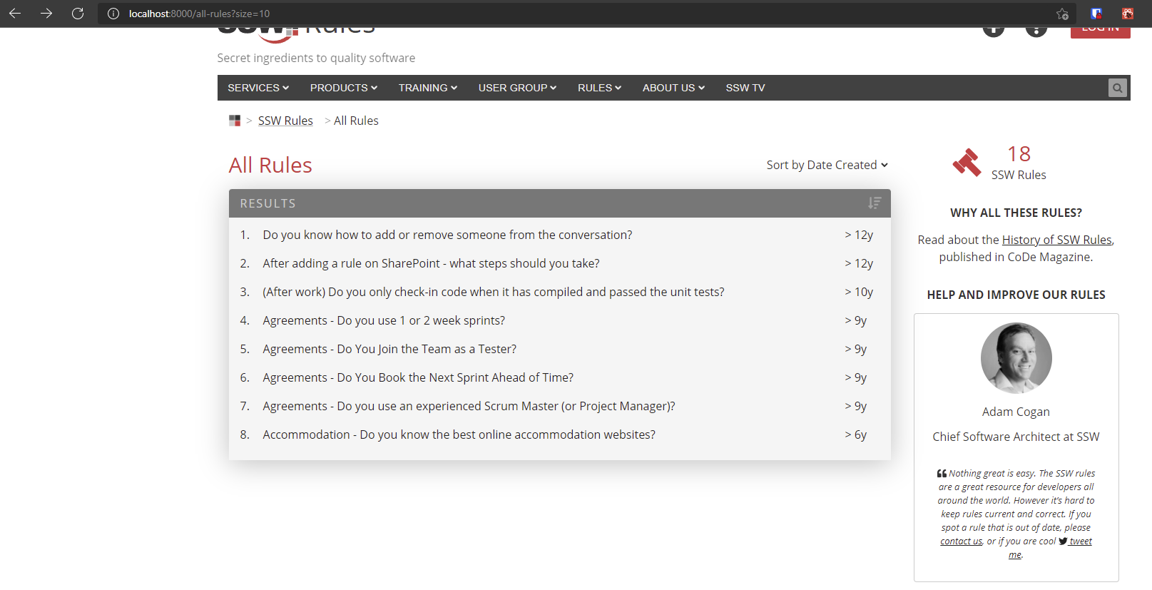 Add a view that shows rules in order of last edit · Issue #711 ...