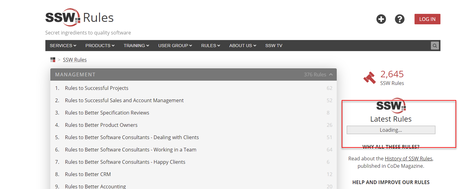 ♻️ SSW.Rules.Widget - Make the widget fail gracefully · Issue #746 · SSWConsulting/SSW.Rules ...