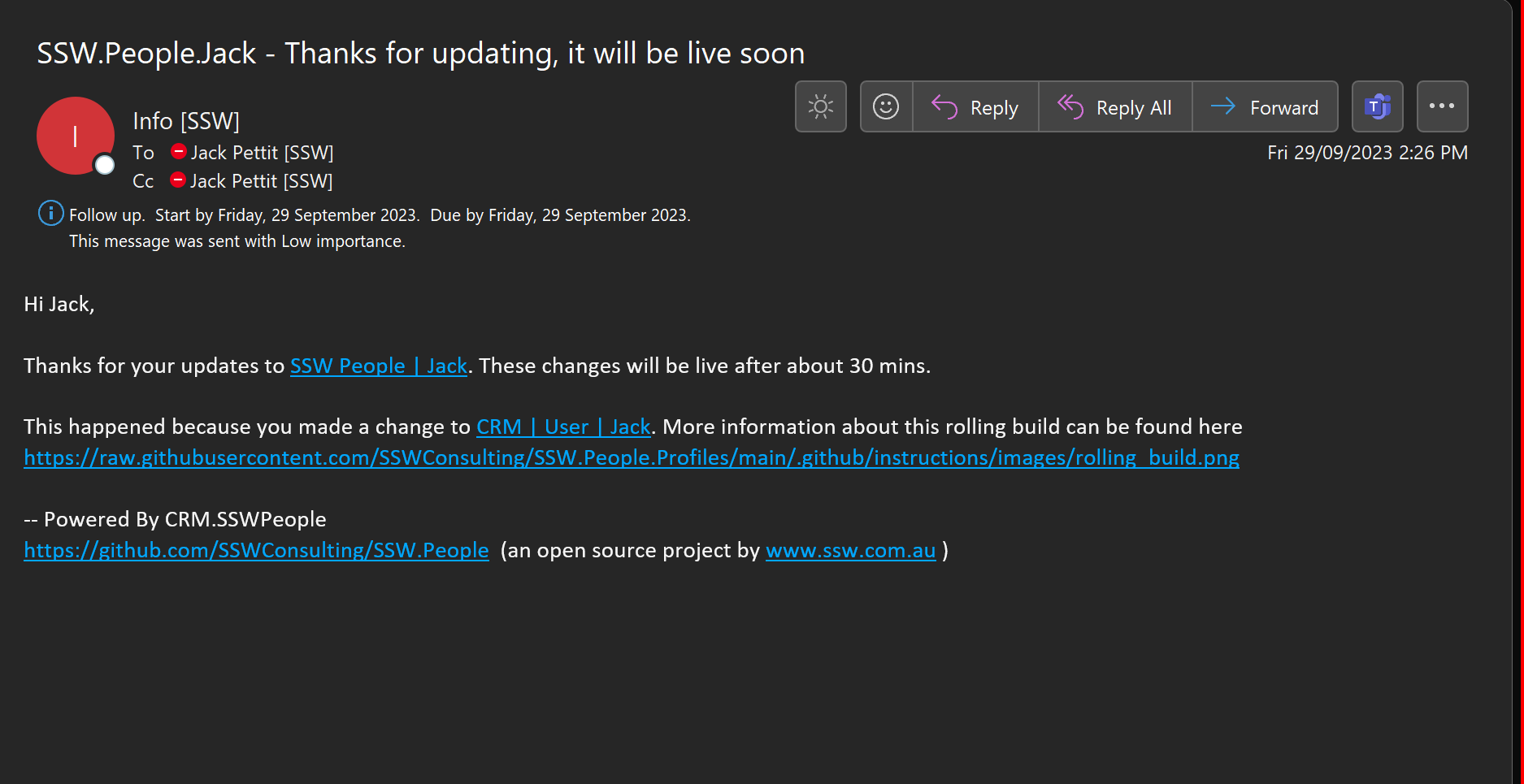 ♻️Info email lacks information- Let's add some! · Issue #542 · SSWConsulting/SSW.People · GitHub