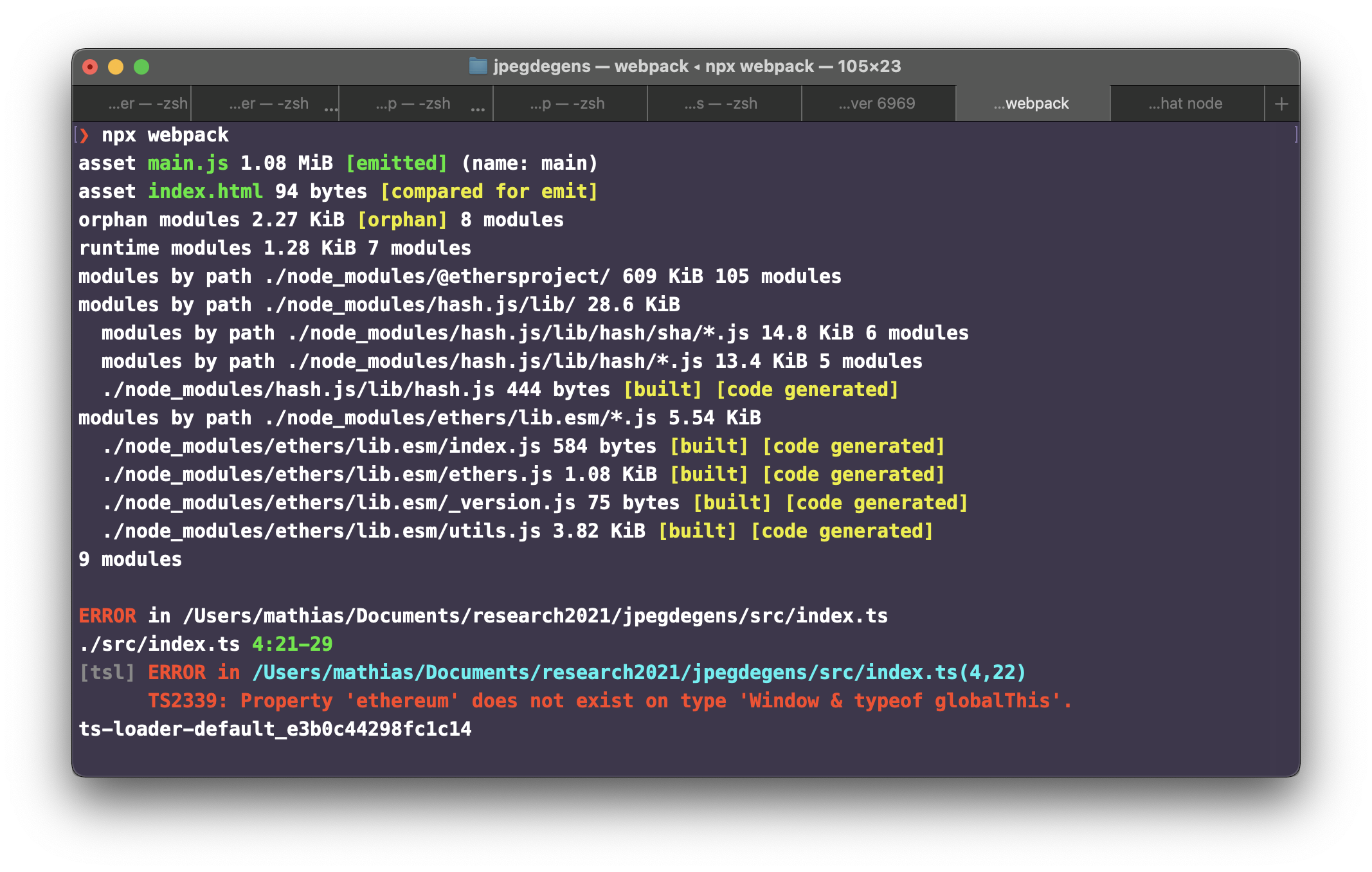 [Solution] Webpack causing errors · Issue #1 · ThePrimeagen/jpegdegens ...