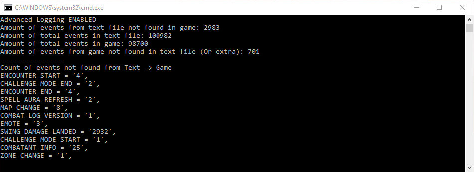 COMBAT_LOG_EVENT_UNFILTERED bugs while "Advanced Combat Logging" is enabled in the options panel ...