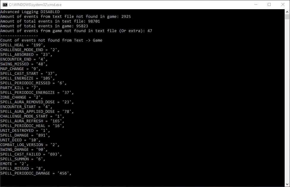 COMBAT_LOG_EVENT_UNFILTERED bugs while "Advanced Combat Logging" is ...
