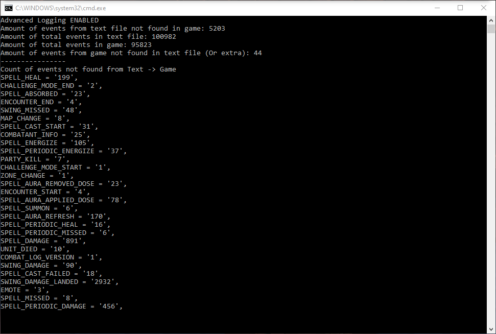 COMBAT_LOG_EVENT_UNFILTERED bugs while "Advanced Combat Logging" is enabled in the options panel ...