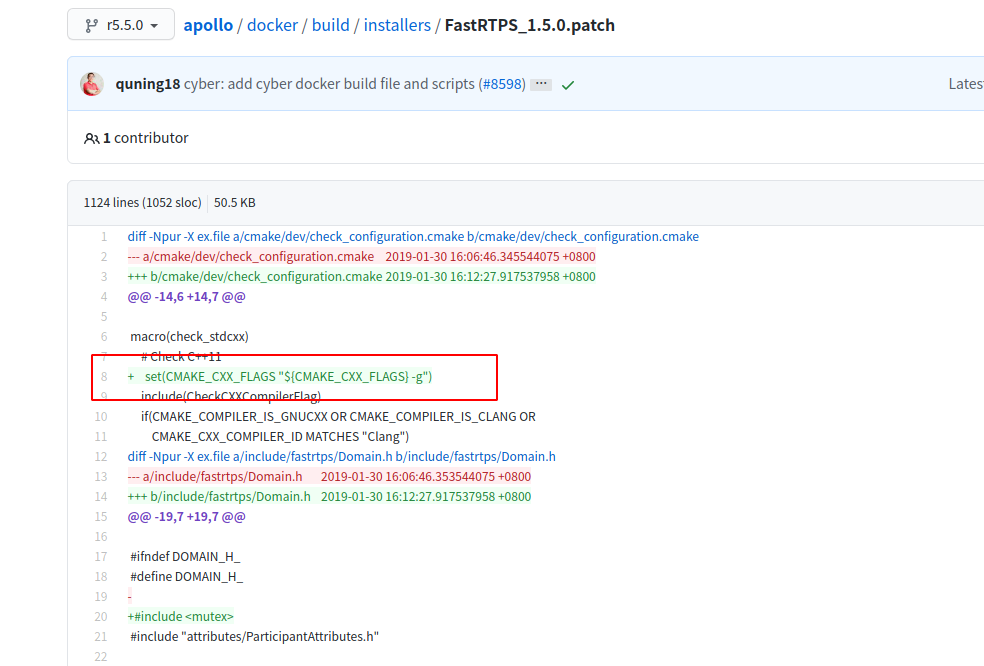 apollo fastrtps 1.5.0 -g Compilation parameters · Issue #13998 · ApolloAuto/apollo · GitHub