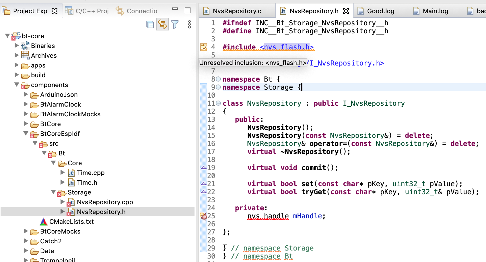 Include Search Path not working for components in a project (IEP-214 ...