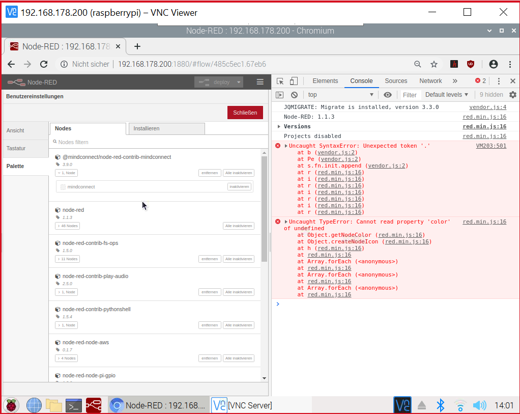 Installed node will not show up in Node pallet when using Raspberry Chromium web browser · Issue ...