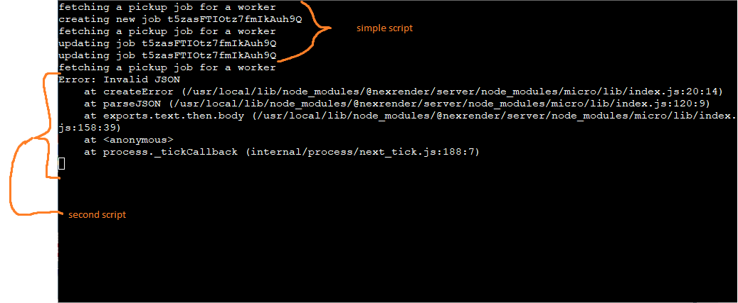 POST and CURL invalid JSON createError · Issue #319 · inlife/nexrender · GitHub