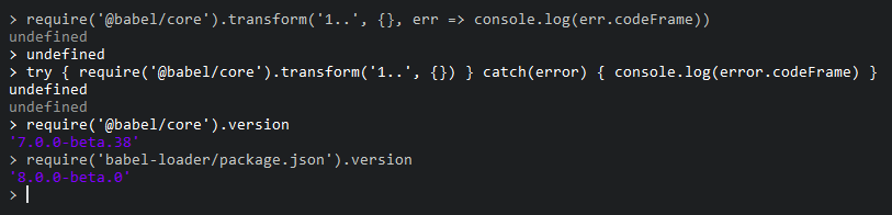 the error.codeFrame maybe always undefined · Issue #568 · babel/babel-loader · GitHub