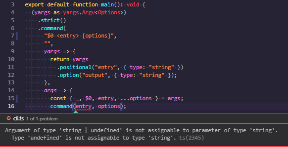 Would required positional arguments has a "required" option? · Issue #1393 · yargs/yargs · GitHub