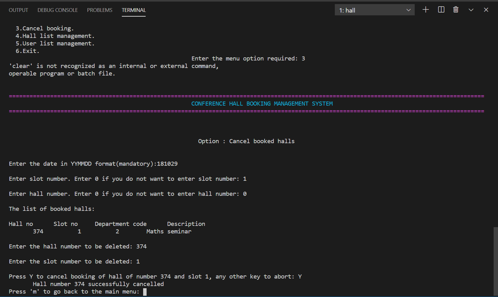 GitHub - karunya-venugopalan/hallbooking: A Hall booking and management system (handling ...