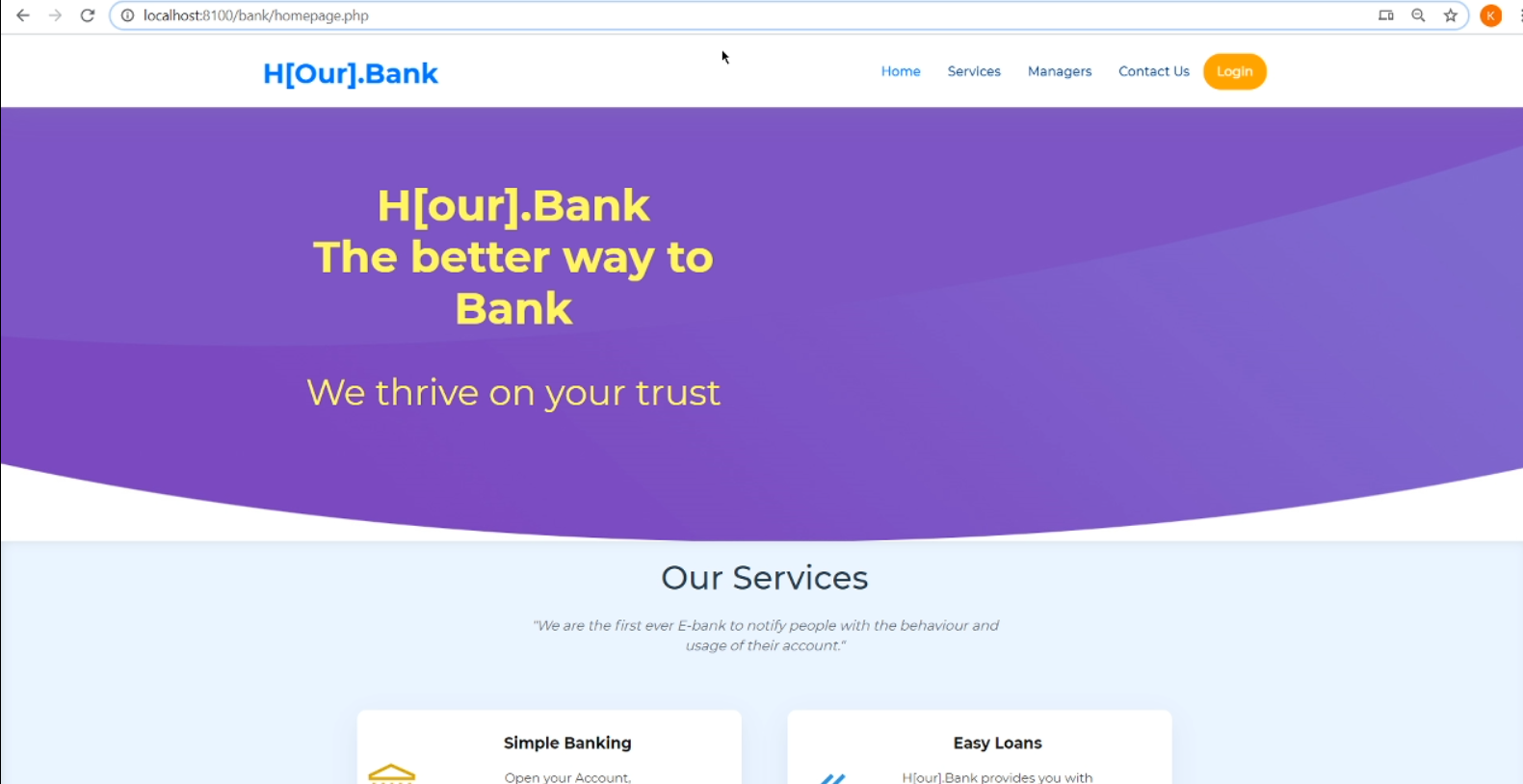 GitHub - karunya-venugopalan/-H-Our.Bank: A web application built using php and and MySQL which ...