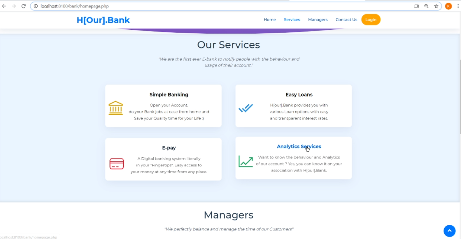 GitHub - karunya-venugopalan/-H-Our.Bank: A web application built using php and and MySQL which ...