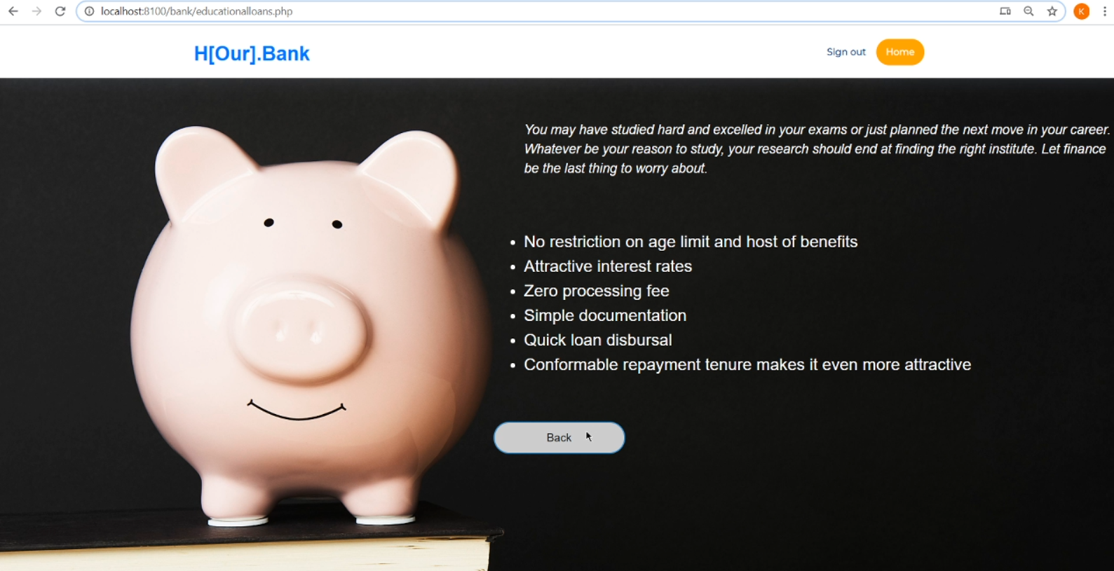 GitHub - karunya-venugopalan/-H-Our.Bank: A web application built using php and and MySQL which ...