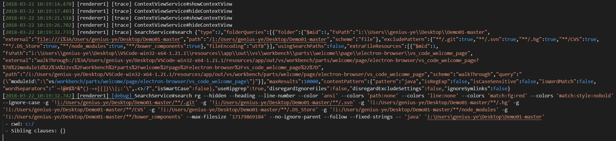 Vscode cannot search globally · Issue #46297 · microsoft/vscode · GitHub