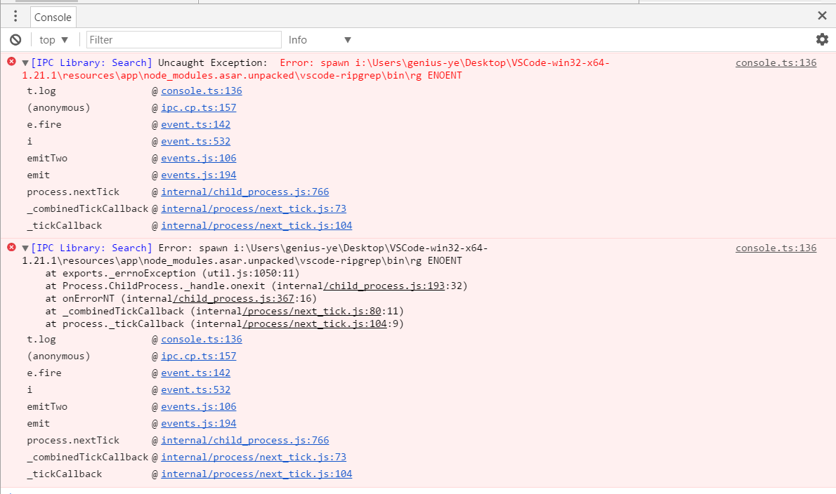Vscode cannot search globally · Issue #46297 · microsoft/vscode · GitHub