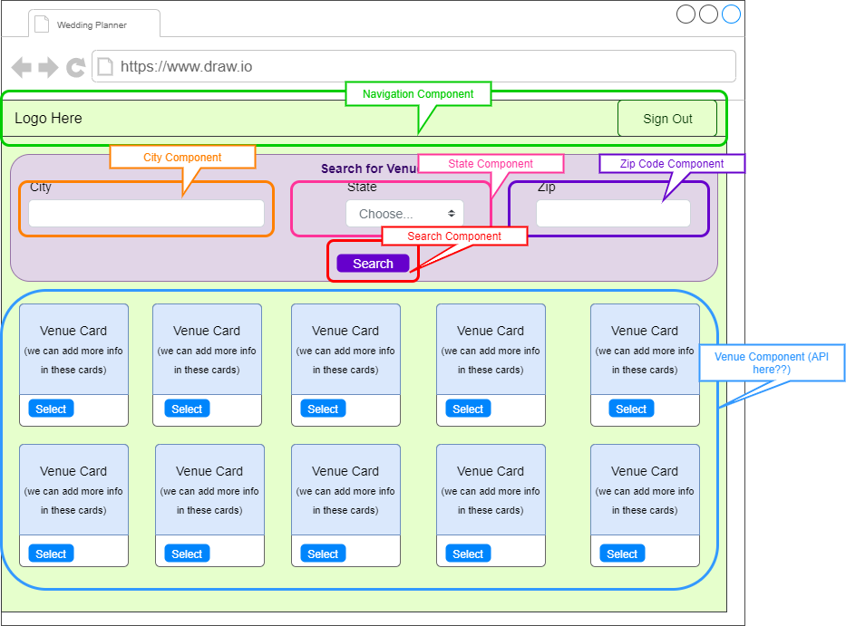 Develop Venue UI Components · Issue #38 · wedding-planner-app/wedding ...