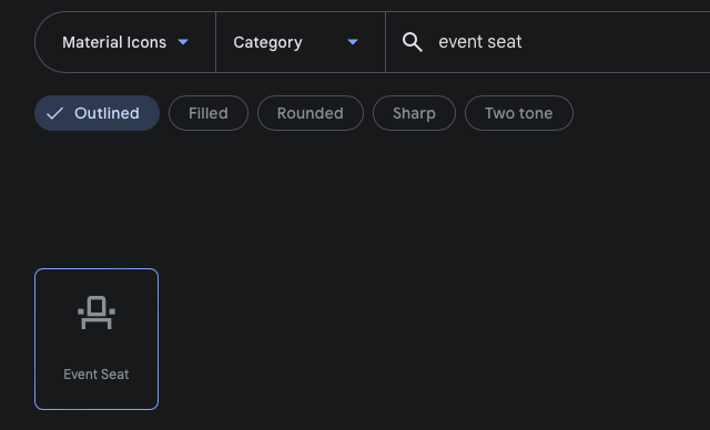 [Material Symbols] event_seat displays wrong icon · Issue #1410 · google/material-design-icons ...