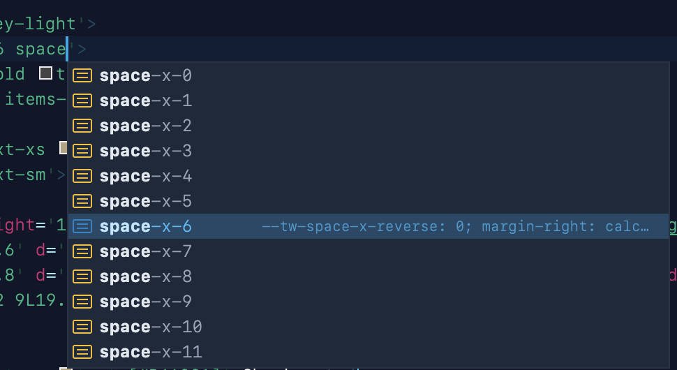 [IntelliSense] Need space-x value preview to be in px instead of rem. · tailwindlabs tailwindcss ...