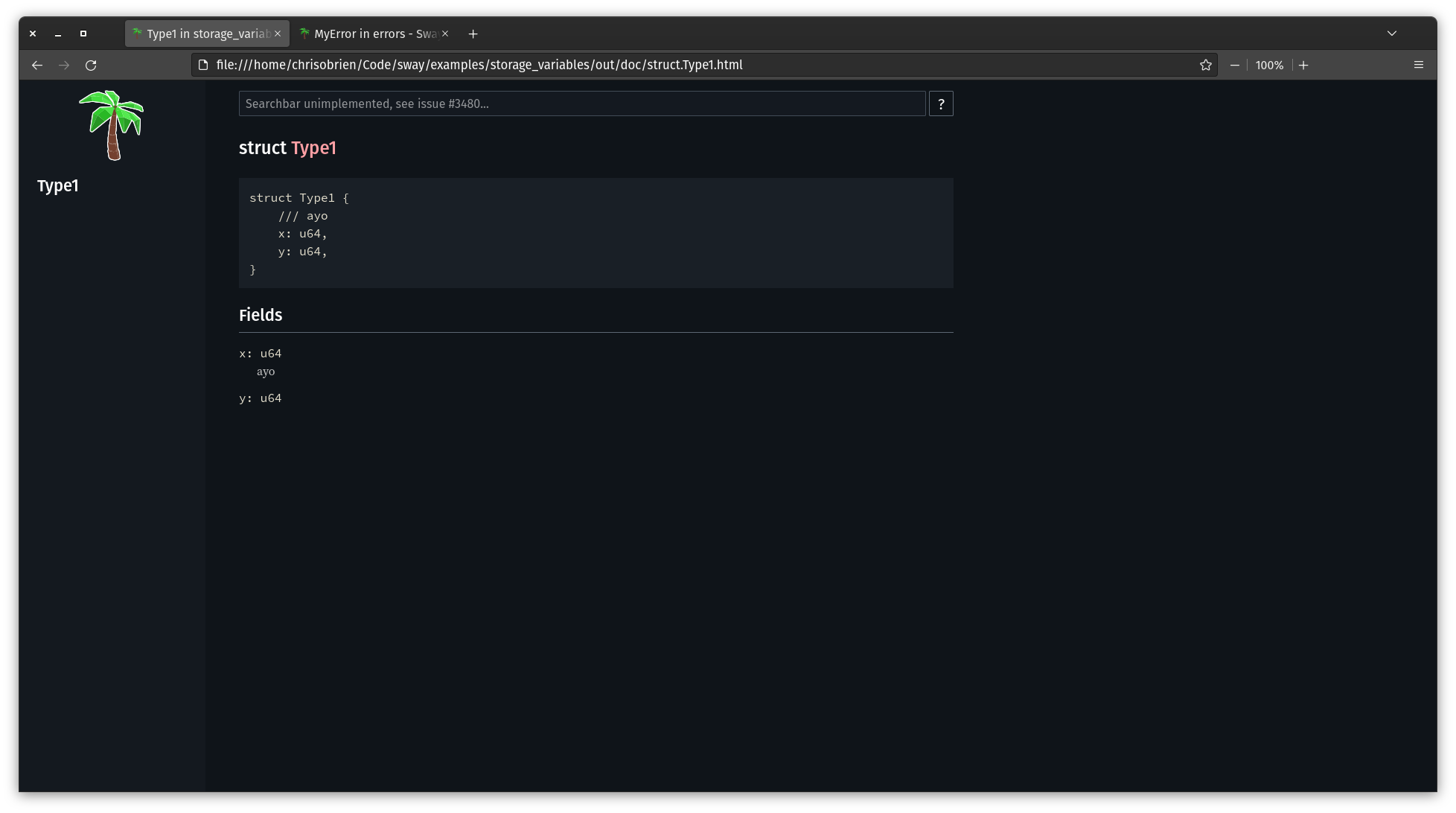 `tyenumvariant` `type Span` Contains The Entire Span Of The Variant · Issue 3634 · Fuellabs