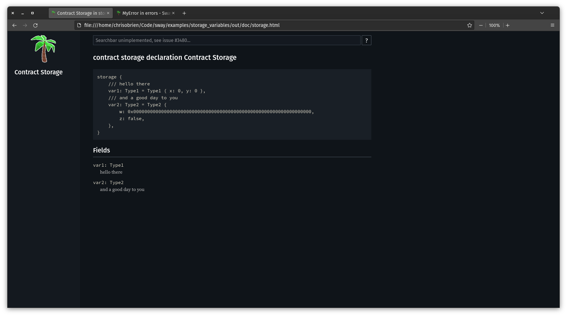 `tyenumvariant` `type Span` Contains The Entire Span Of The Variant · Issue 3634 · Fuellabs