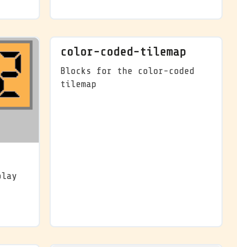 extension /library - color-coded tilemap · Issue #1838 · microsoft/pxt-arcade · GitHub
