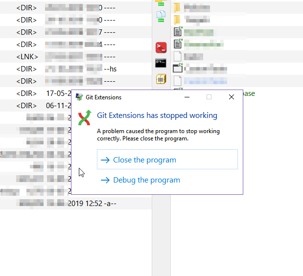 File History Popup Causes Exception On Closing Window · Issue 7432 · Gitextensions 