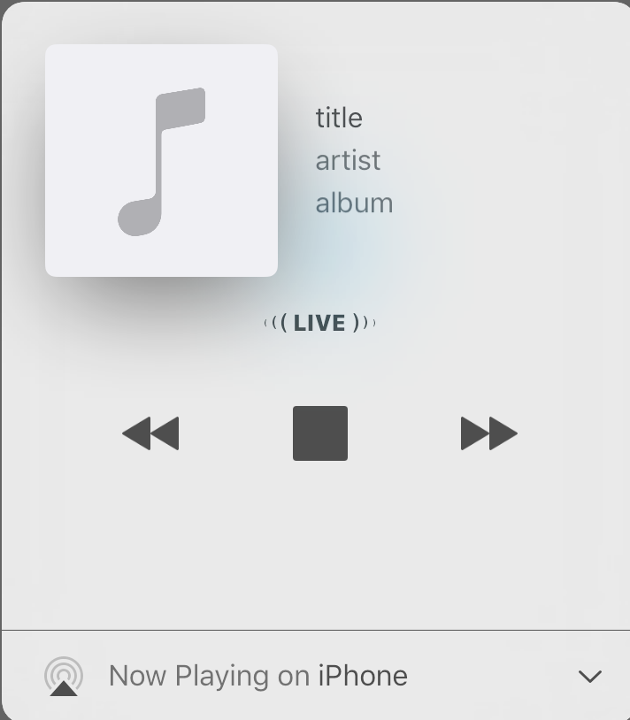 Add a Live Tag to the MPNowPlayingInfoCenter on iOS when playing a LiveStream · Issue #240 ...